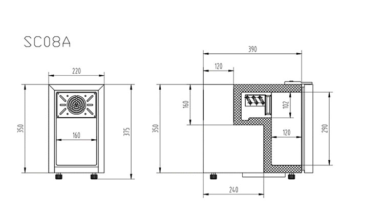 牛奶柜 | 美时达MEISDA-SC08A-8L迷你桌面牛奶咖啡饮料存放冰箱
